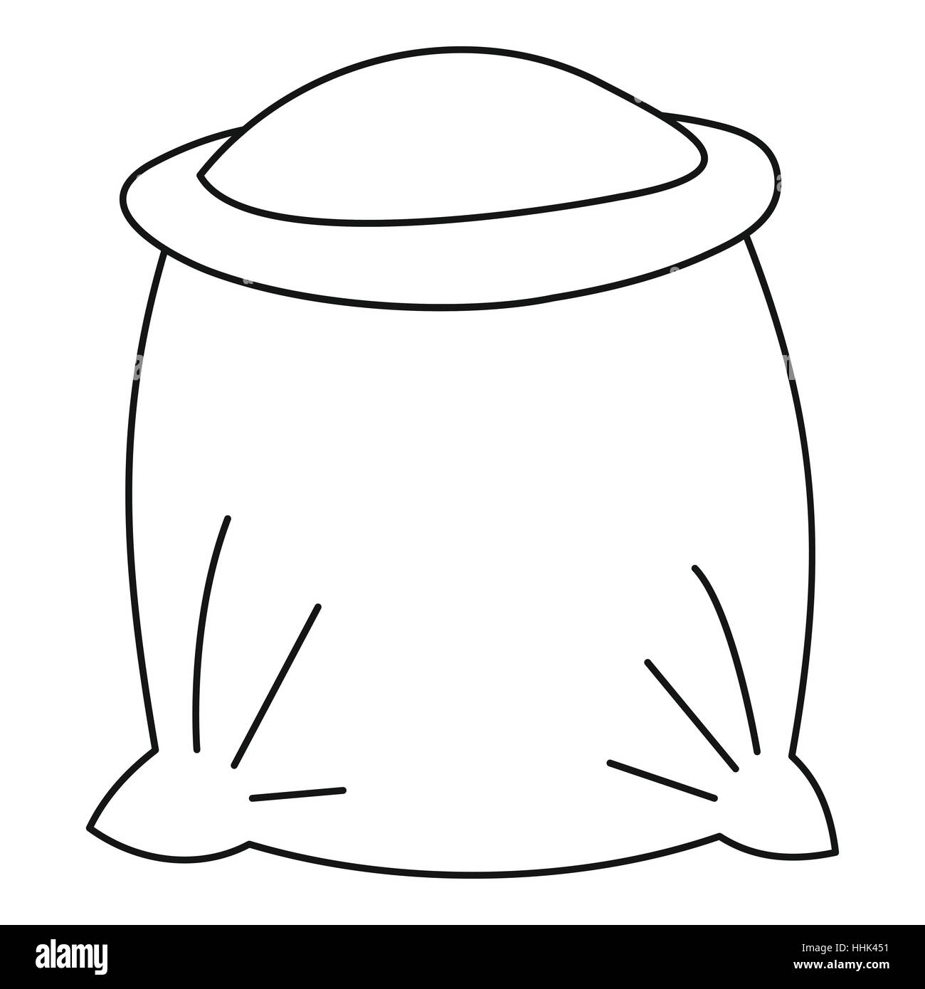 Bag full of flour icon, outline style Stock Vector Image & Art - Alamy