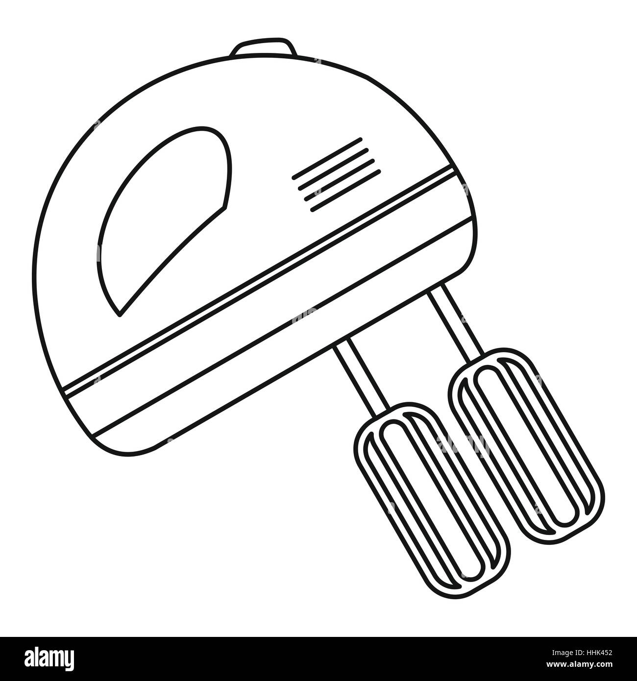Hand mixer icon, outline style Stock Vector Image & Art - Alamy