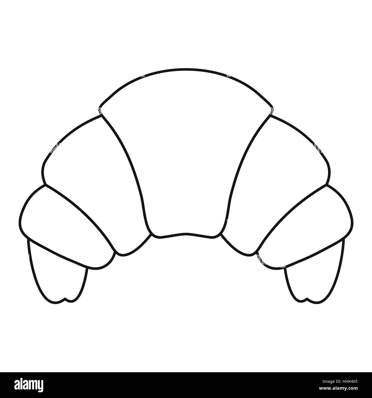 Croissant icon, outline style Stock Vector Image & Art - Alamy