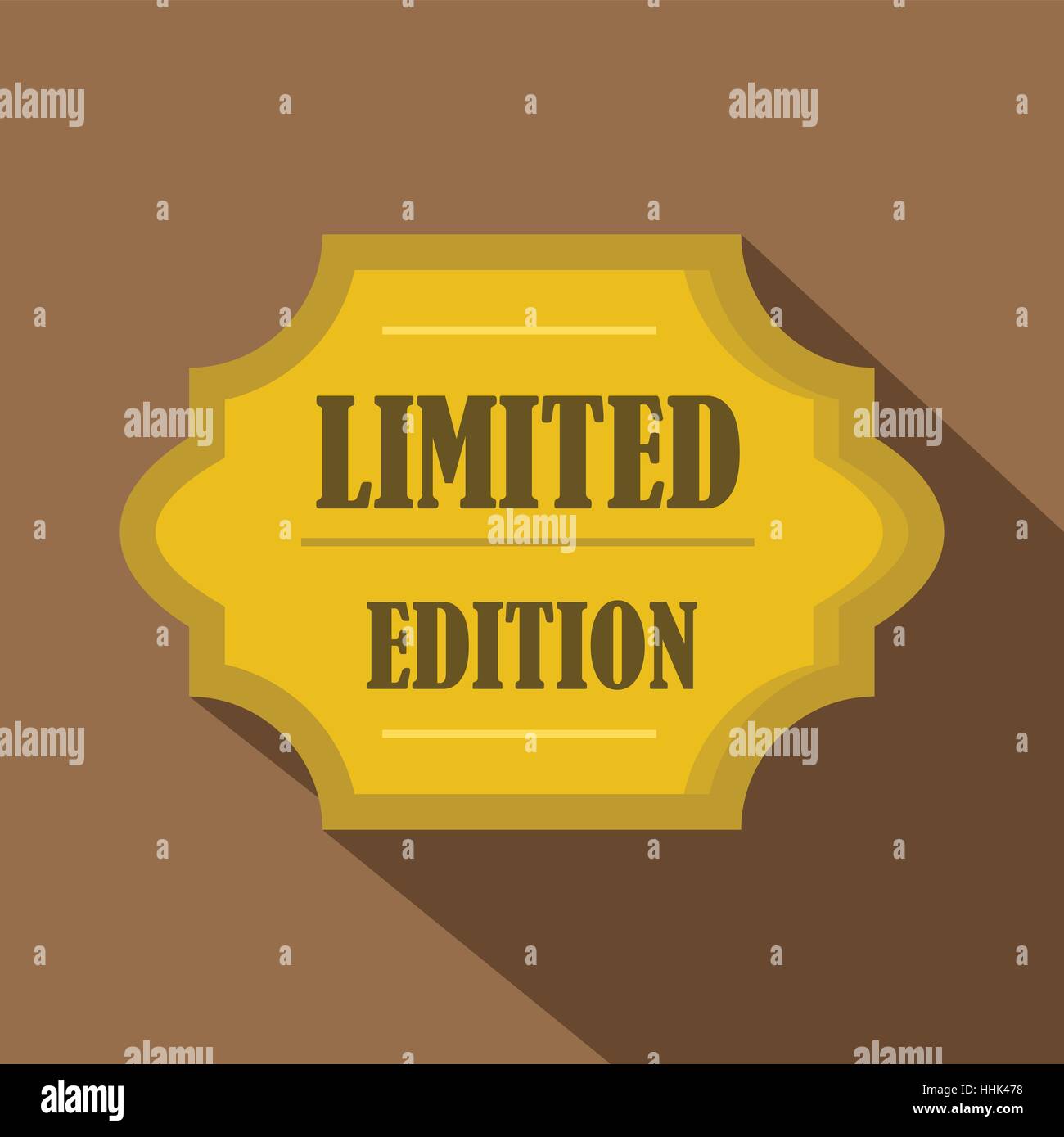 Golden limited edition label icon, flat style Stock Vector Image & Art ...