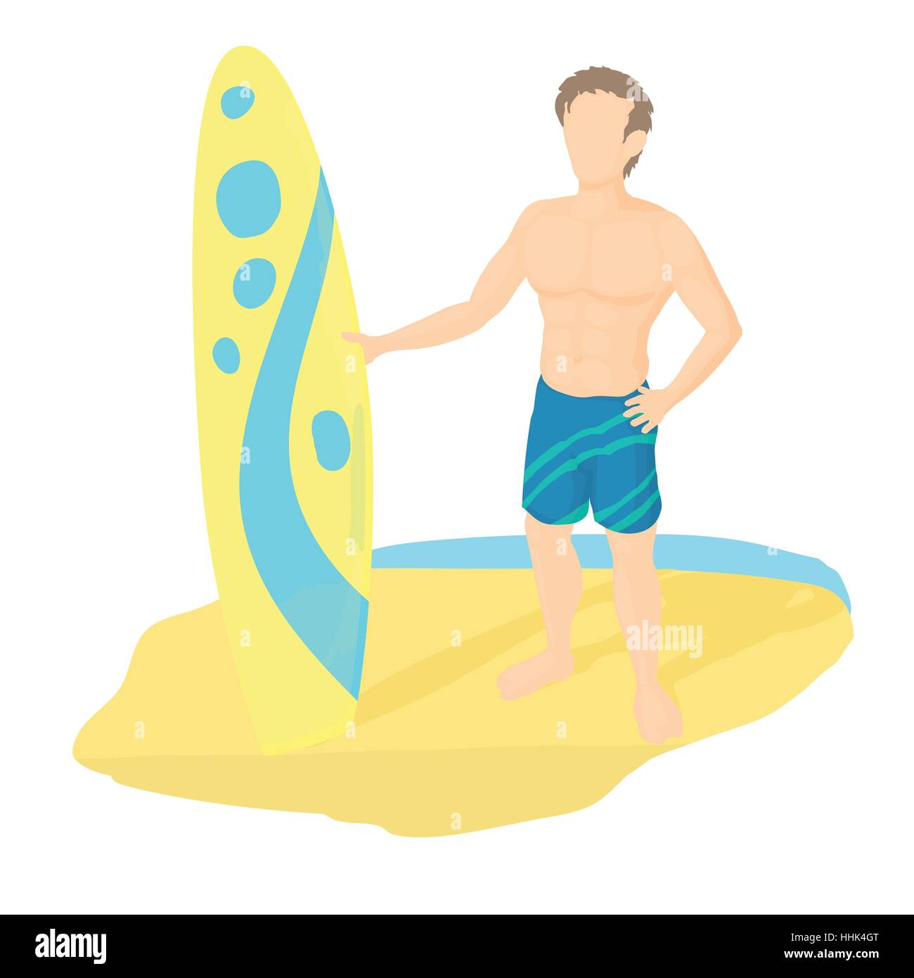 Surfing icon, cartoon style Stock Vector Image & Art - Alamy