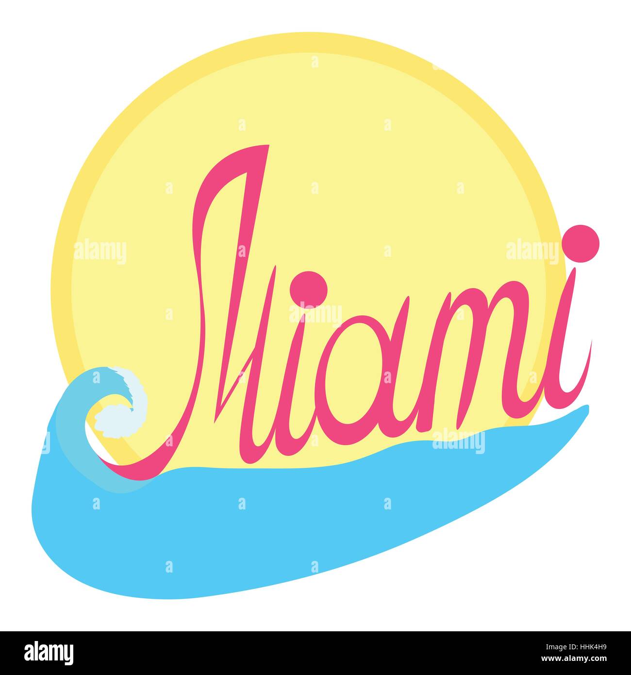 Miami logo, cartoon style Stock Vector Image & Art - Alamy