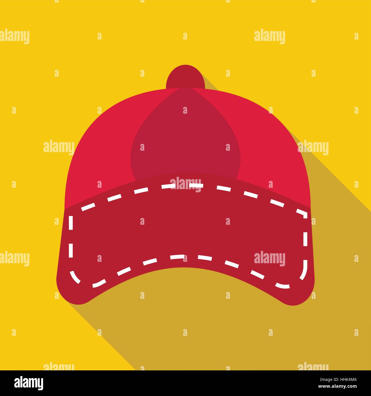 Red cap icon, flat style Stock Vector Image & Art - Alamy