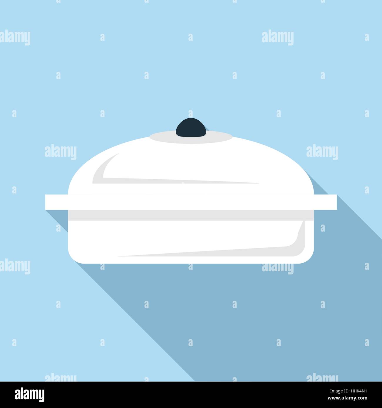 Big pan icon, flat style Stock Vector Image & Art - Alamy