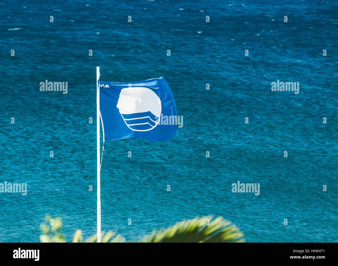 Blue Flag - sign of beach standards certification Stock Photo - Alamy