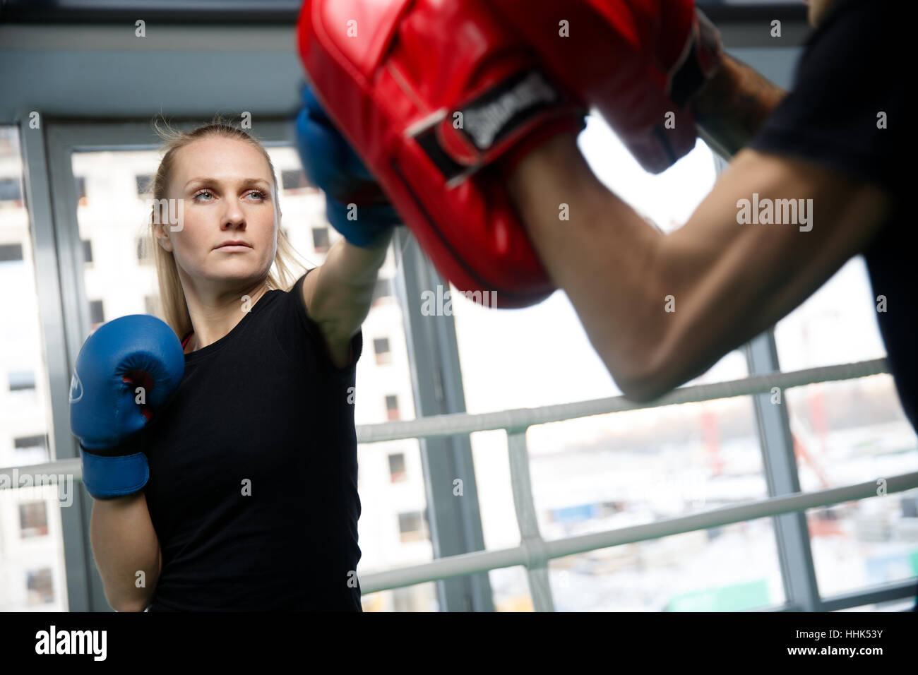 Boxercise Man Woman High Resolution Stock Photography and Images - Alamy