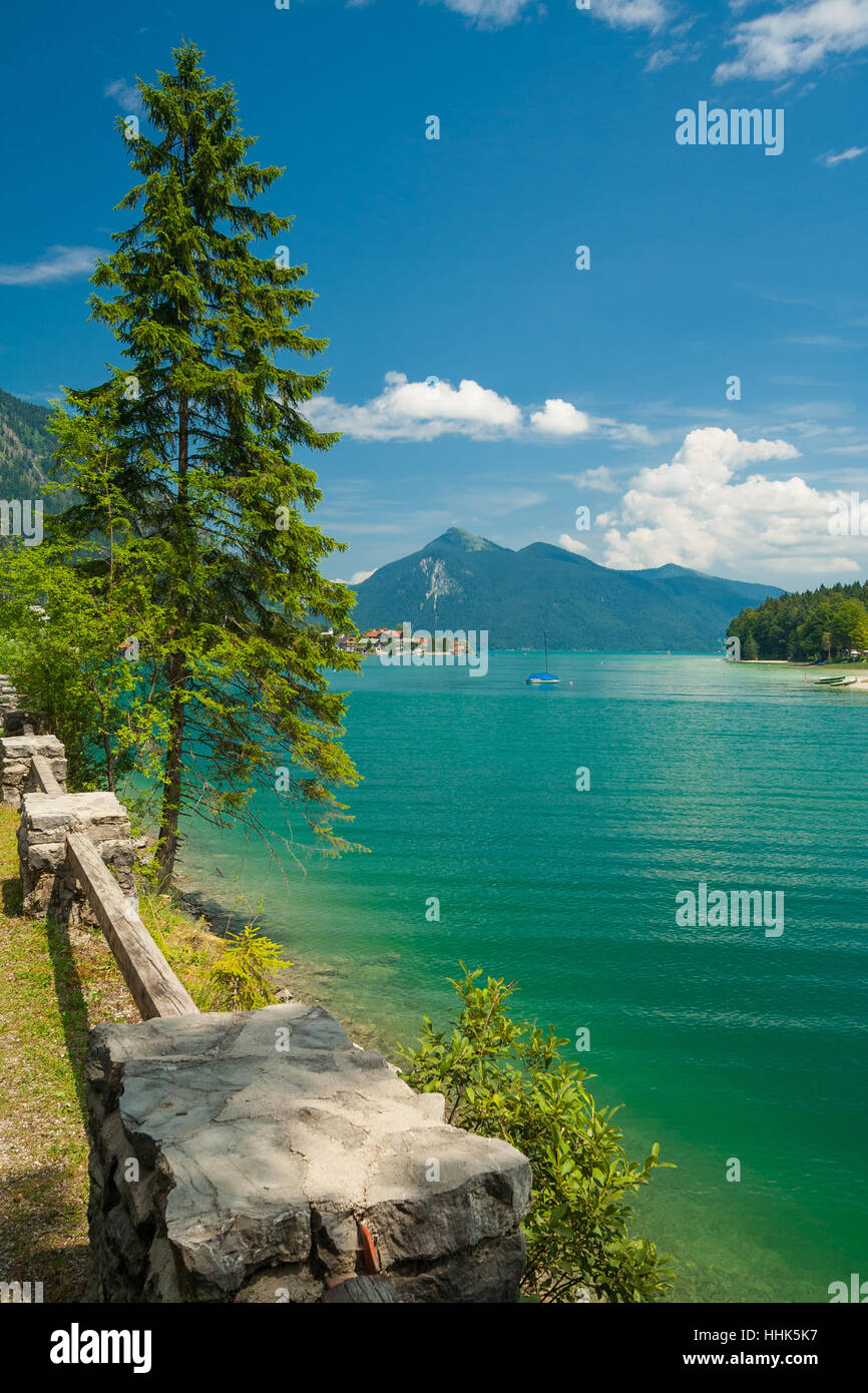 walchensee near the resort walchensee Stock Photo - Alamy