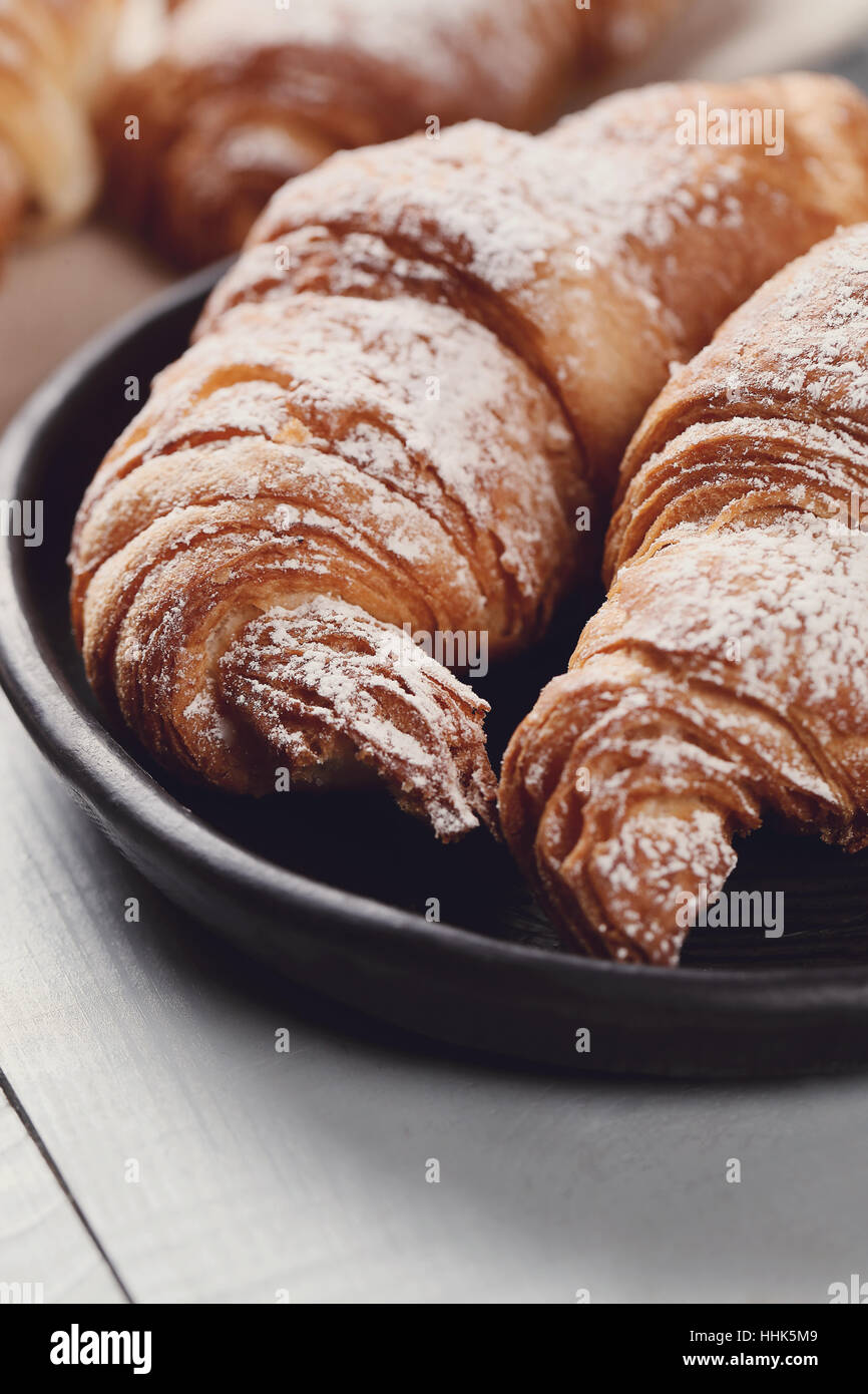 Close up croissants powder sugar hi-res stock photography and images ...