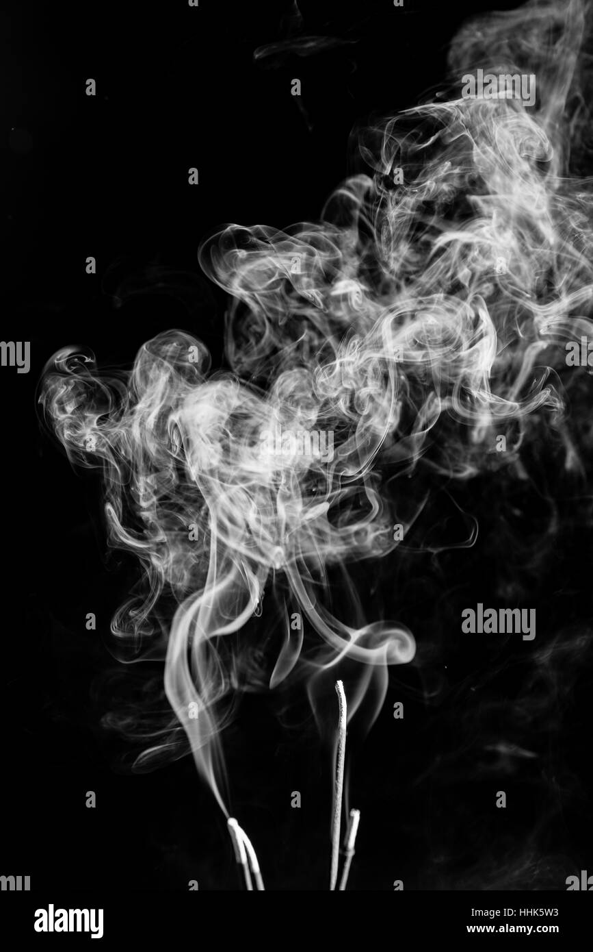 white smoke abstract on black background texture Stock Photo - Alamy
