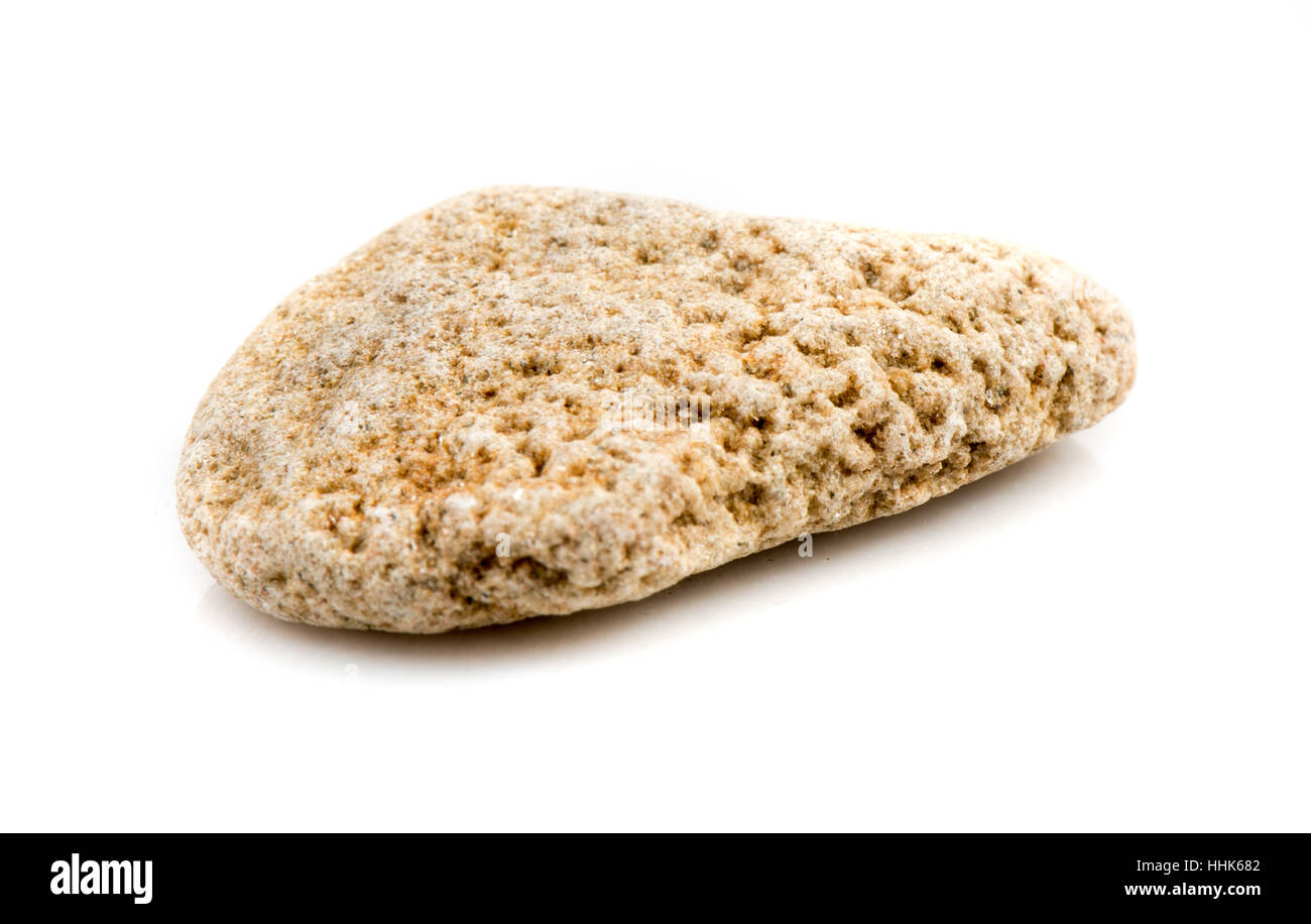 single stone isolated on white background. geological element Stock ...