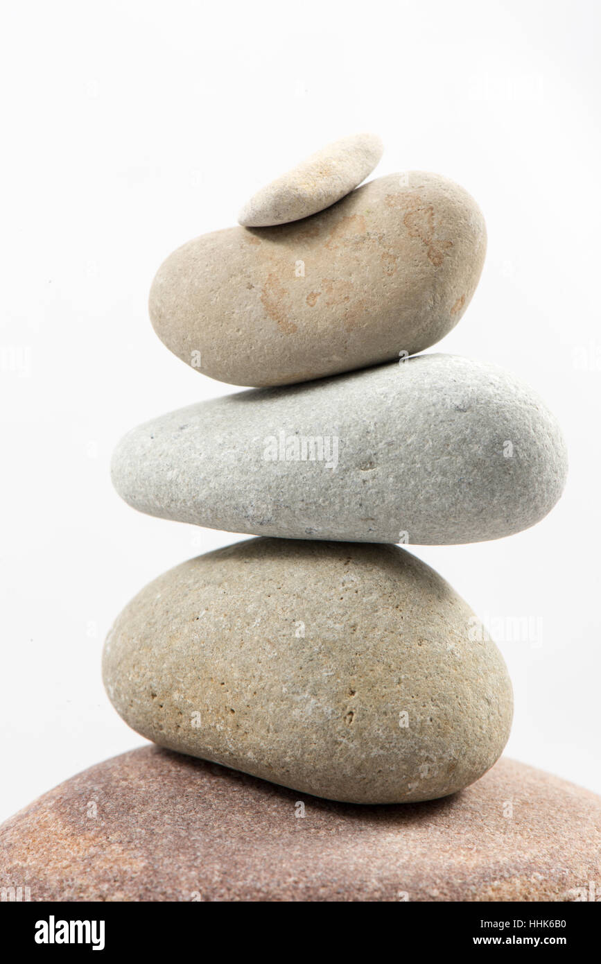 balancing stones isolated on white background. geology Stock Photo - Alamy