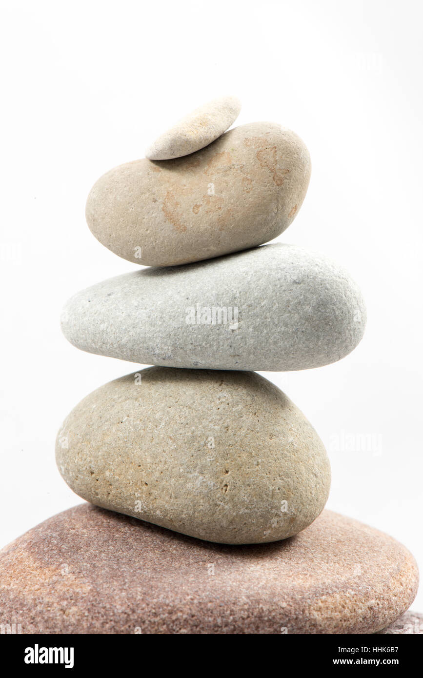balancing stones isolated on white background. geology Stock Photo - Alamy