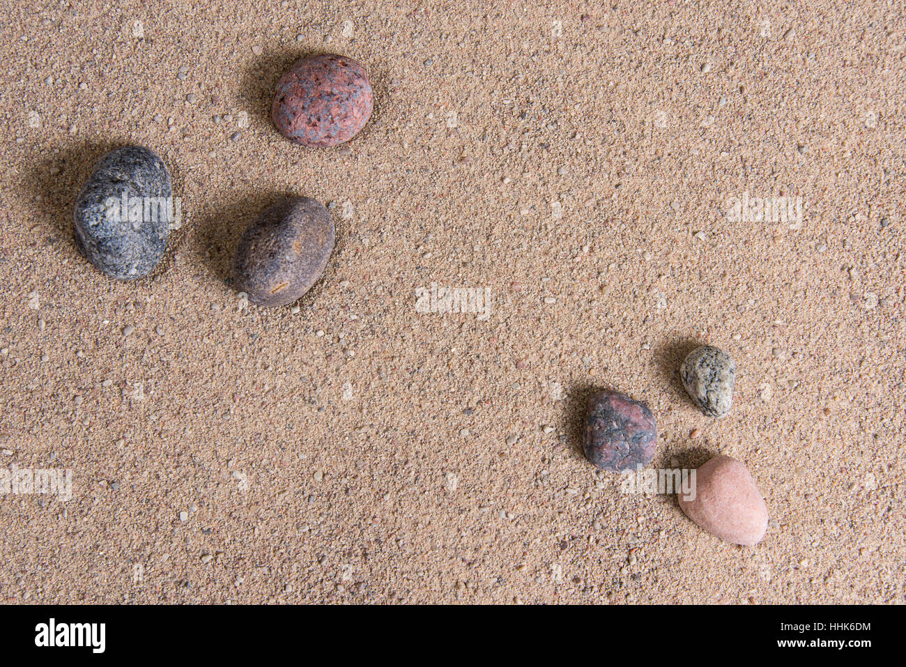 zen garden sand waves and rock sculptures Stock Photo - Alamy