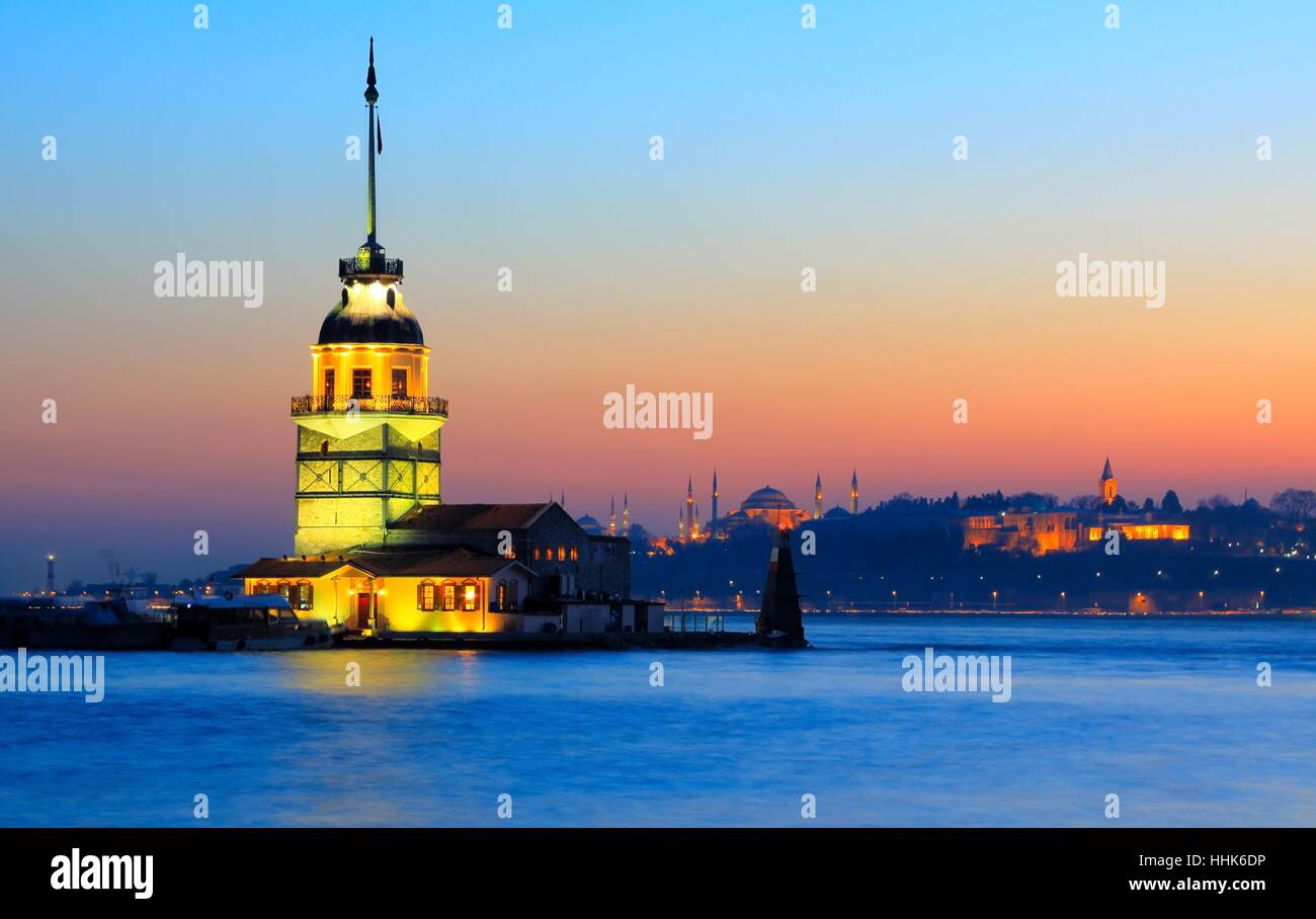 turkey, istanbul, bosphorus, tower, travel, architectural, historical ...