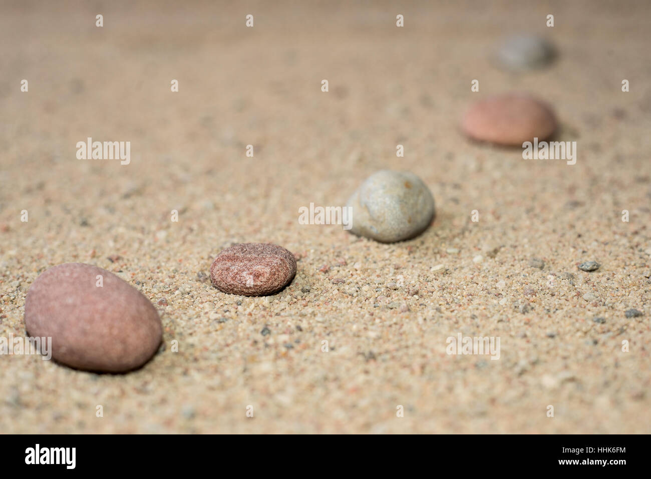 zen garden sand waves and rock sculptures Stock Photo - Alamy
