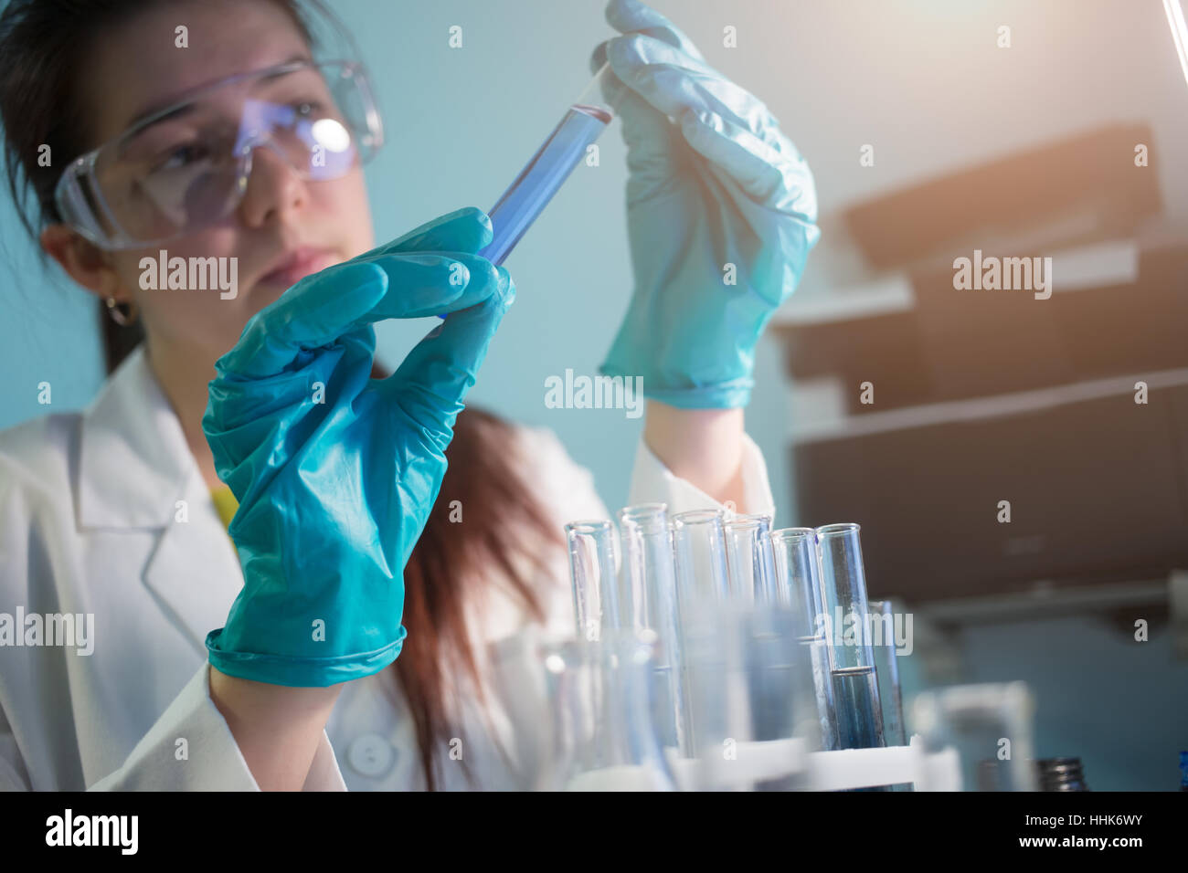 Laboratory doctor works test tubes hi-res stock photography and images ...