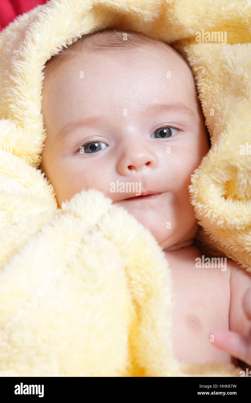 detail, closeup, portrait, blanket, baby, boy, lad, male youngster ...