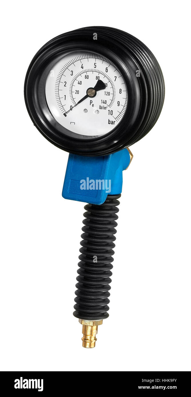 studio photography of a air gauge in white back Stock Photo - Alamy