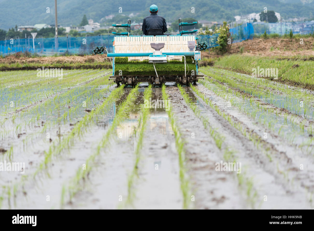 Japan rice planting machine hi-res stock photography and images - Alamy