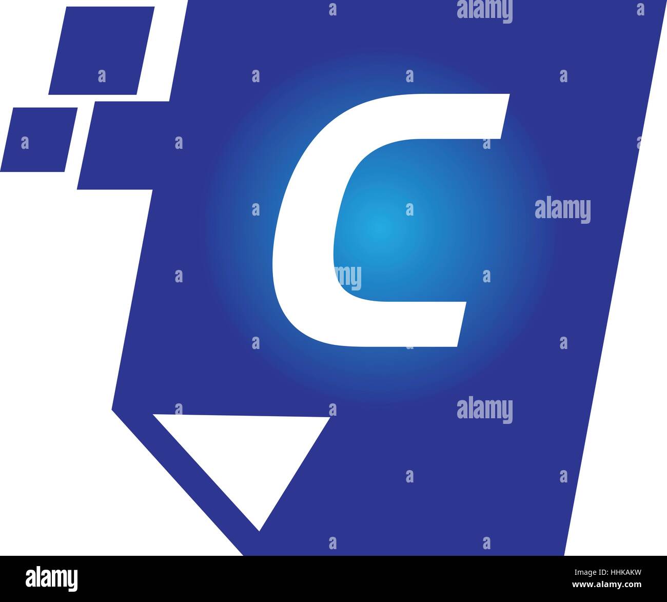 Futuristic digital c logo hi-res stock photography and images - Alamy