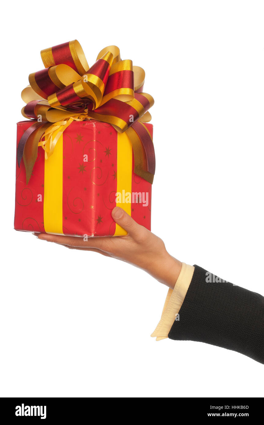 present, female, gift, box, boxes, christmas, delighted, unambitious ...