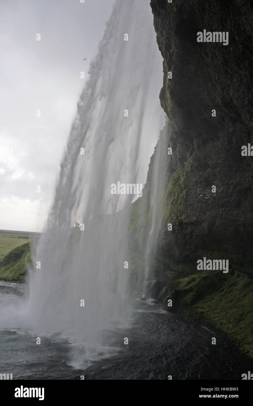 waterfall, iceland, spray, flow, rock, foam, waterfall, ceramic tiles ...