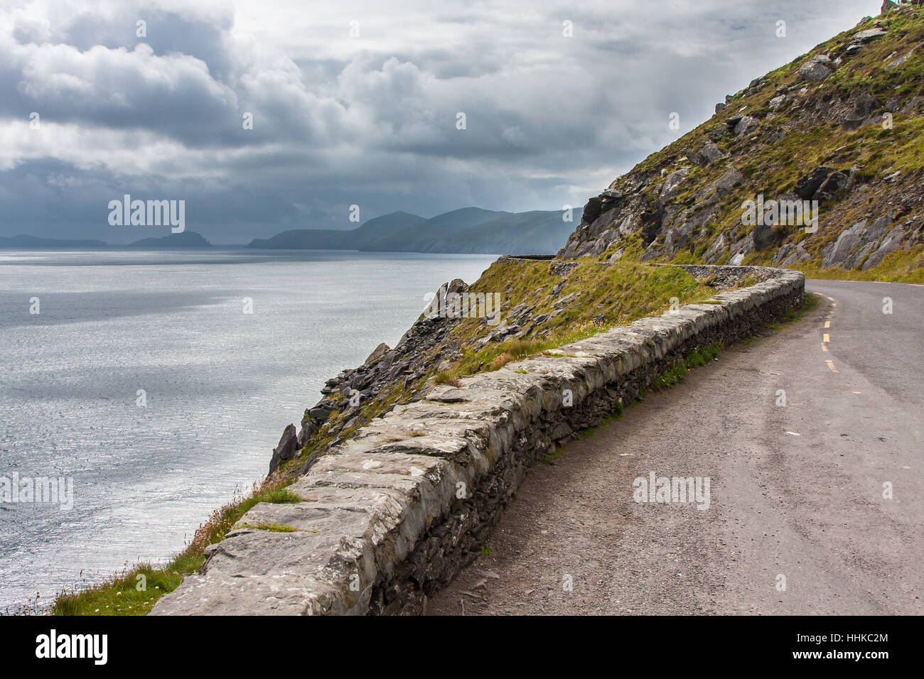 ireland, peninsula, road, salt water, sea, ocean, water, street, blue ...