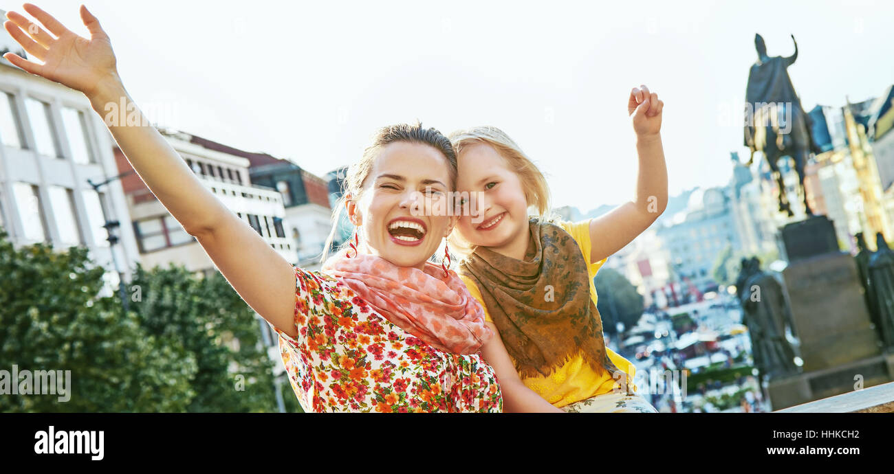 Mom cheering child hi-res stock photography and images - Alamy