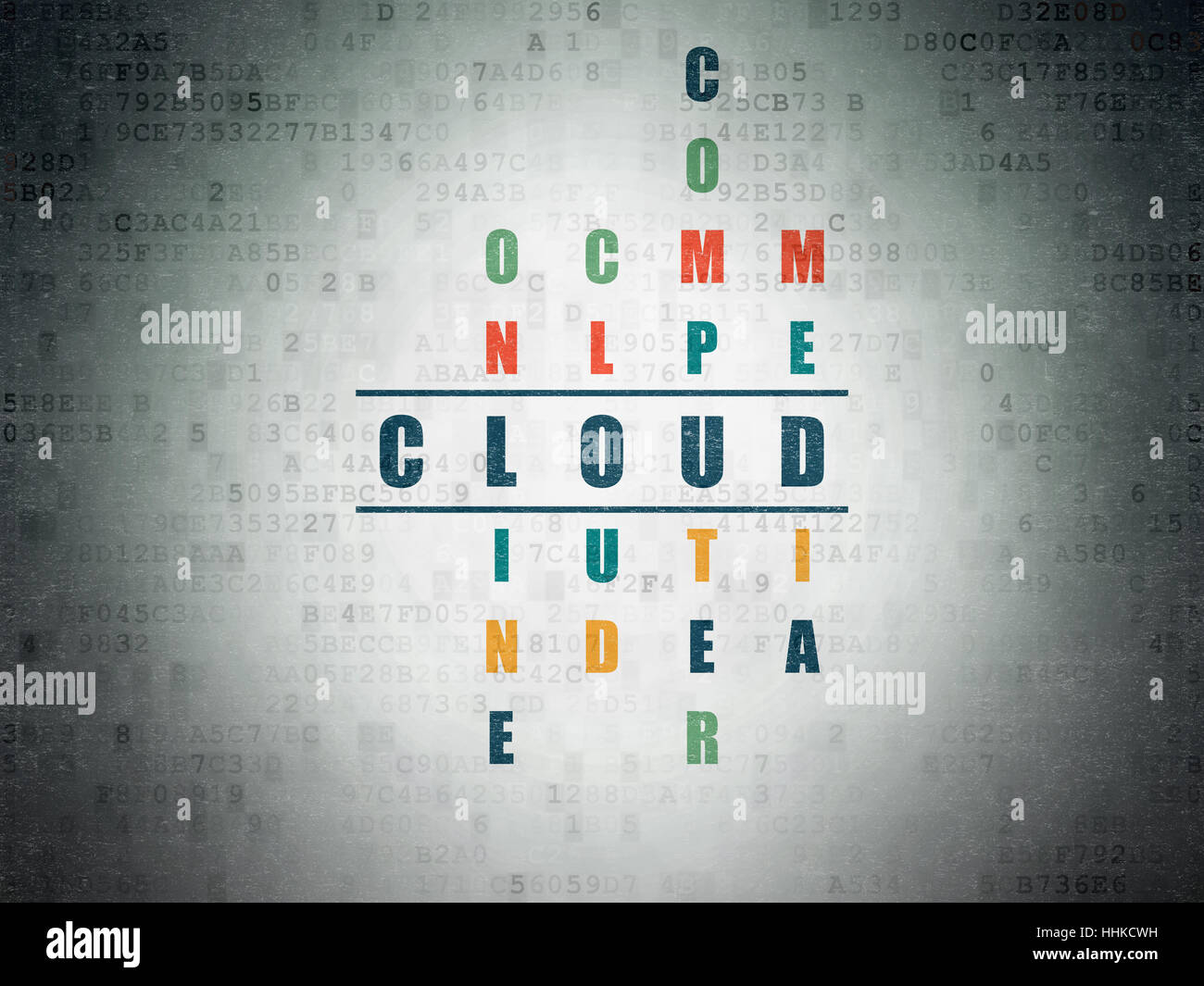 Cloud networking concept: Cloud in Crossword Puzzle Stock Photo - Alamy
