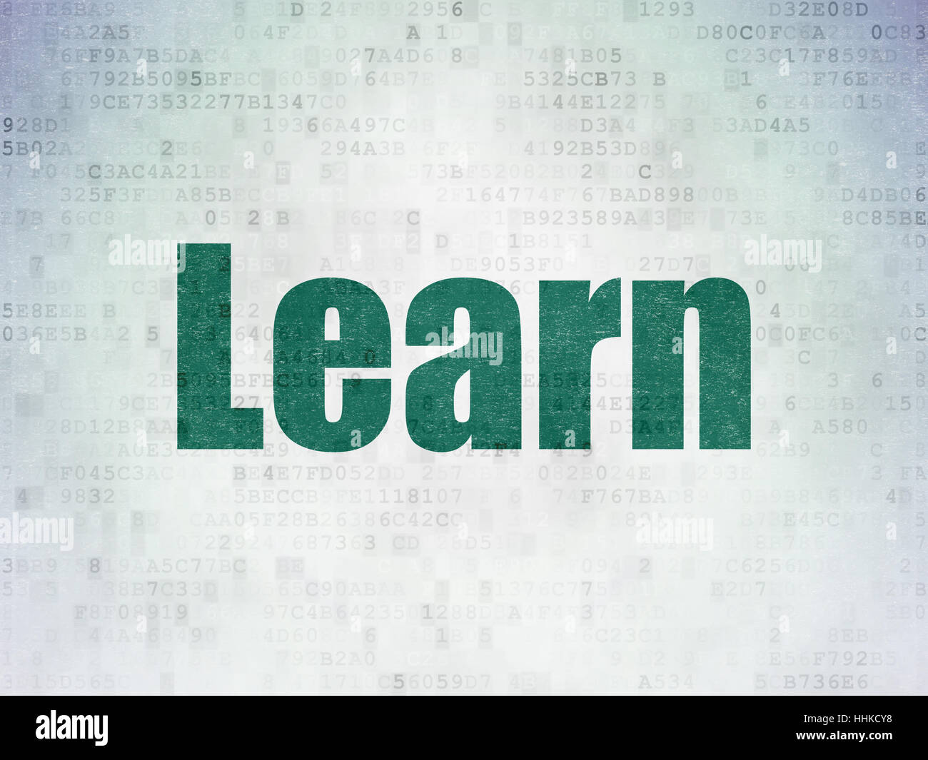 Learning concept: Learn on Digital Data Paper background Stock Photo ...