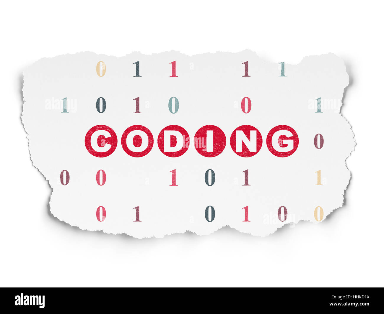 Software concept: Coding on Torn Paper background Stock Photo - Alamy