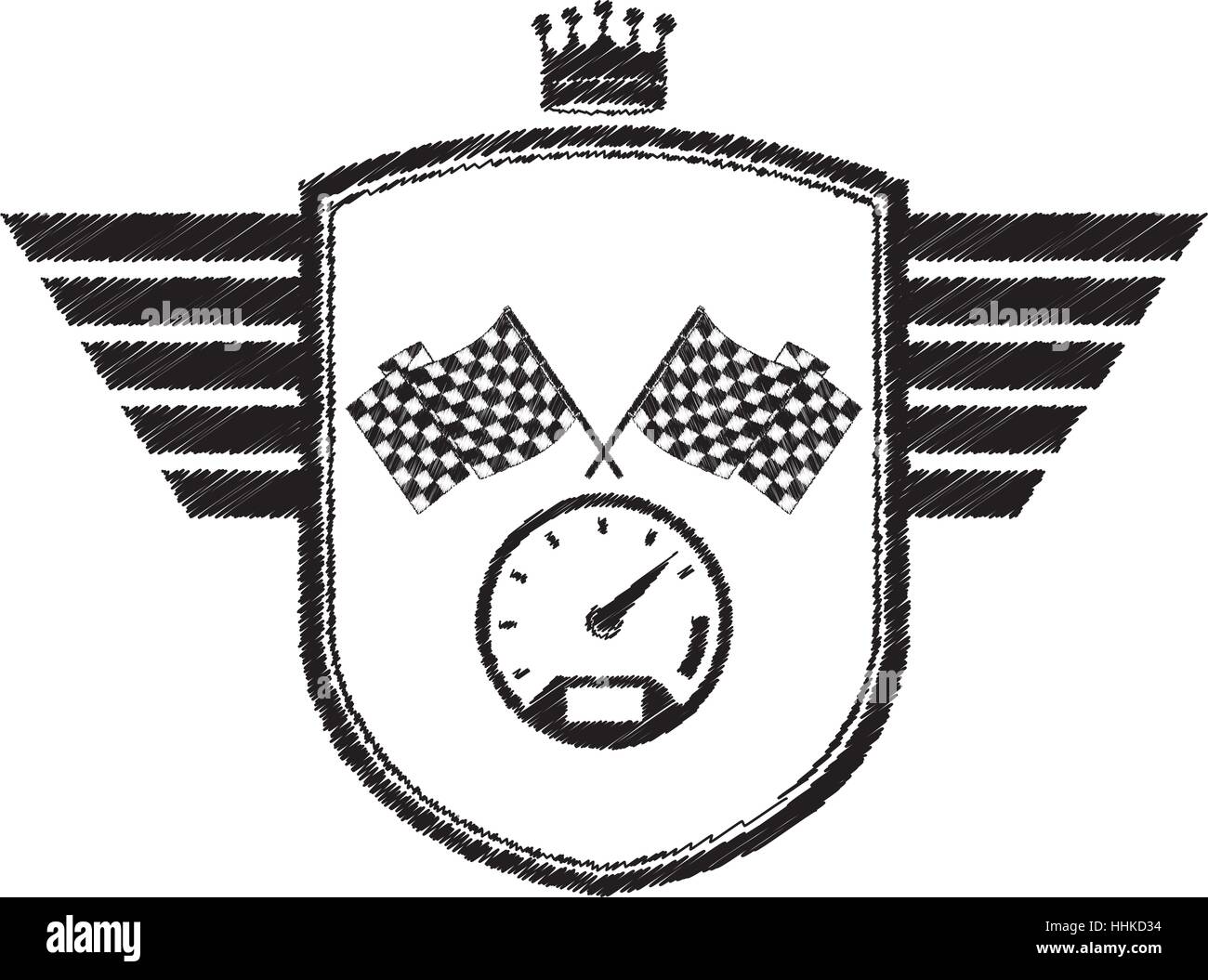racing speedometer award in monochrome striped with olive branch vector ...