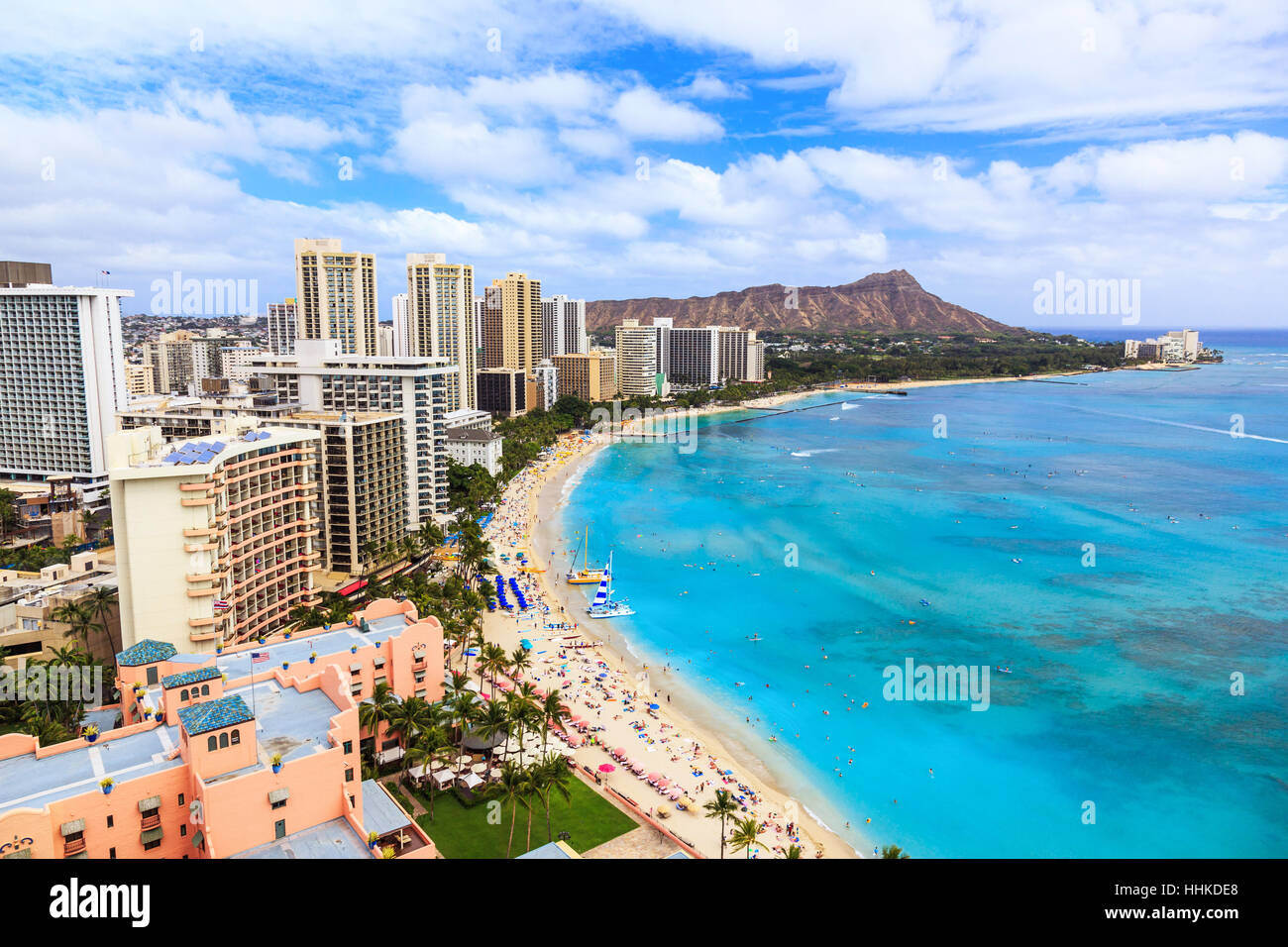 Beautiful view honolulu diamond hi-res stock photography and images - Alamy