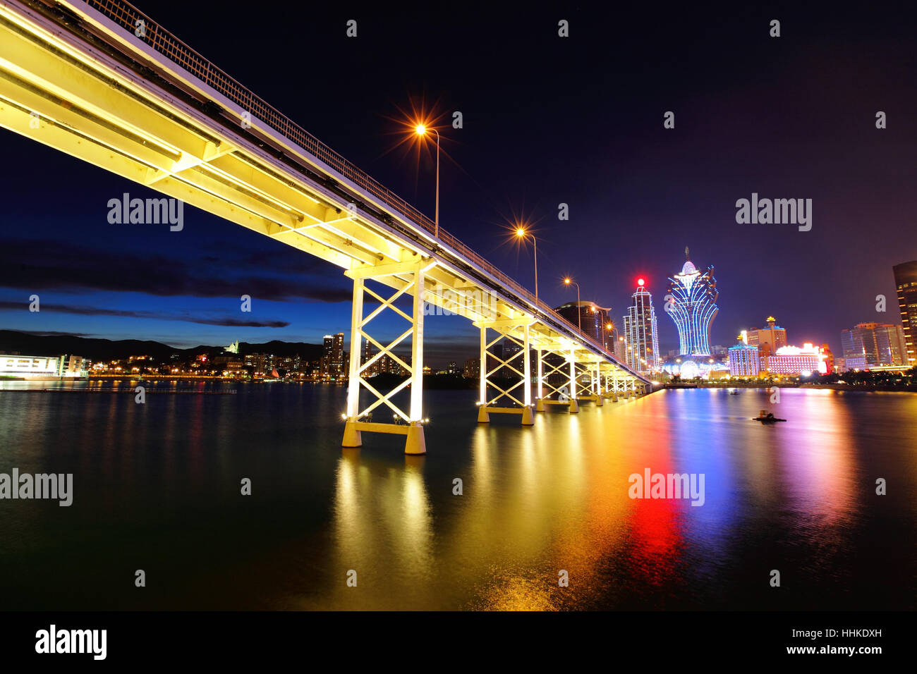 blue, tower, city, town, horizon, asia, night, nighttime, lights ...