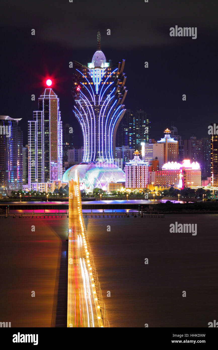 blue, tower, city, town, horizon, asia, night, nighttime, lights ...