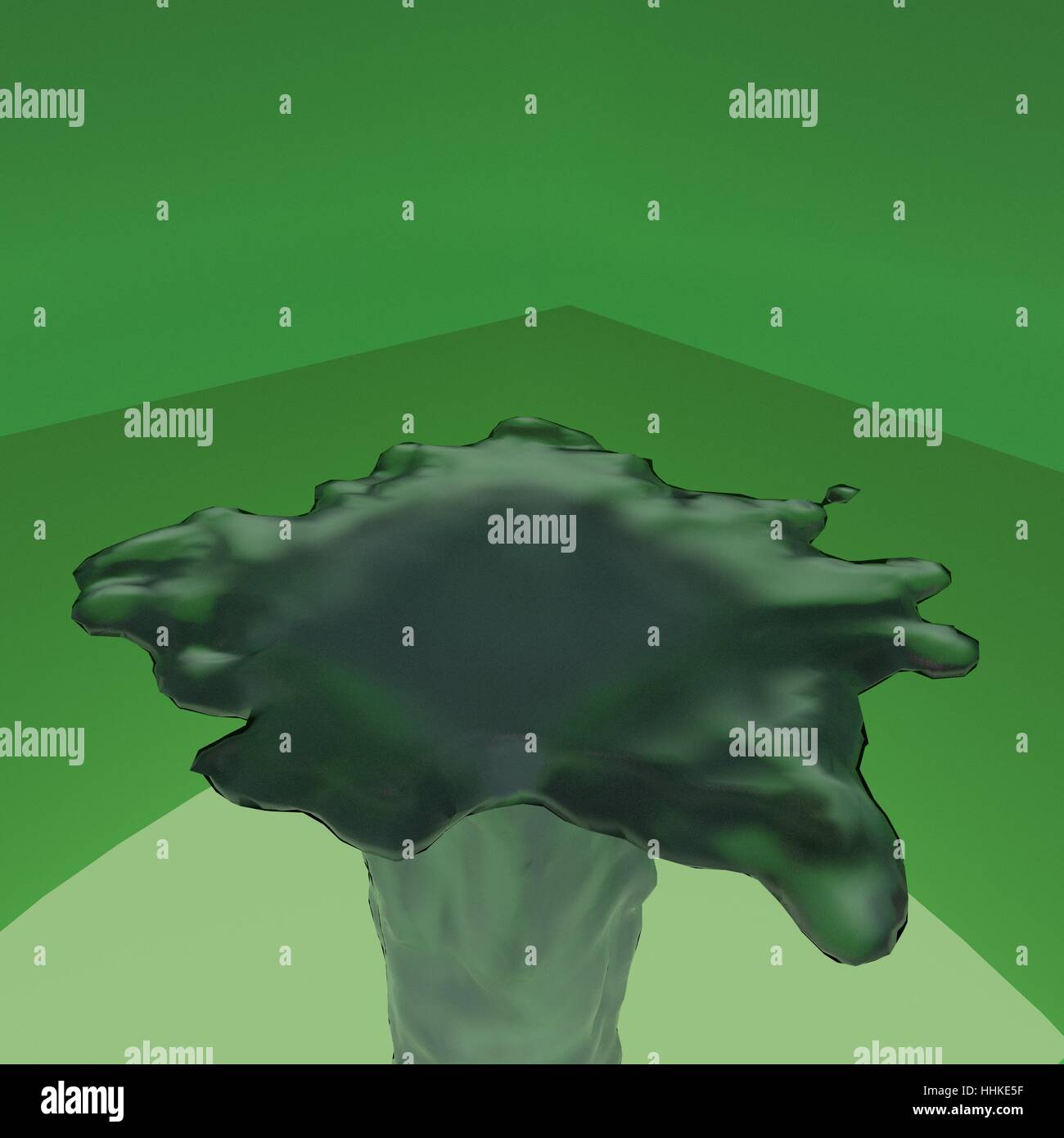 Water fountain hits green glass. Green background Stock Photo - Alamy