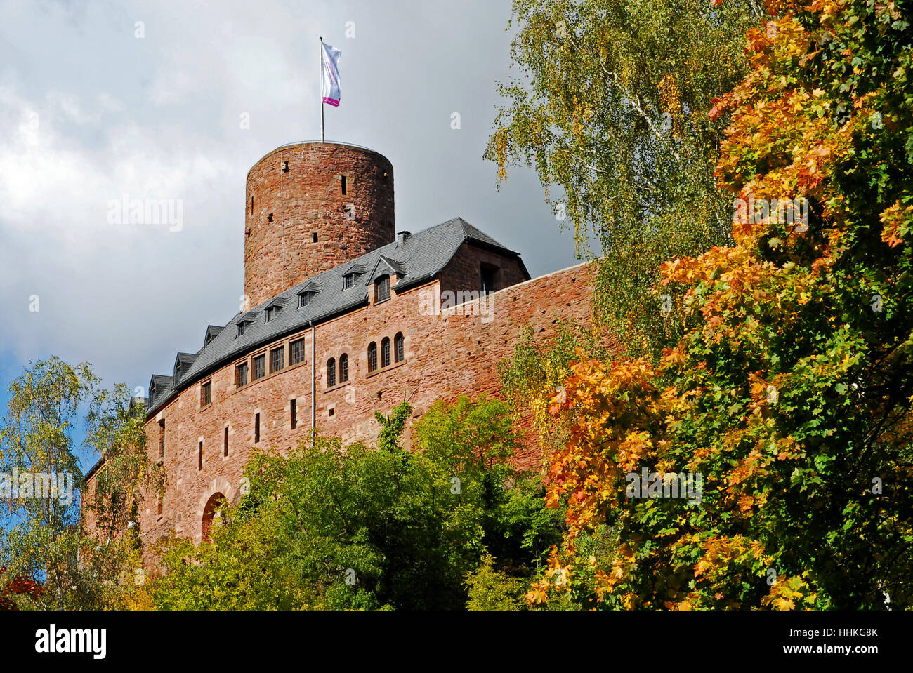 chateau, castle, fall, autumn, tower, tree, national park, leaves ...