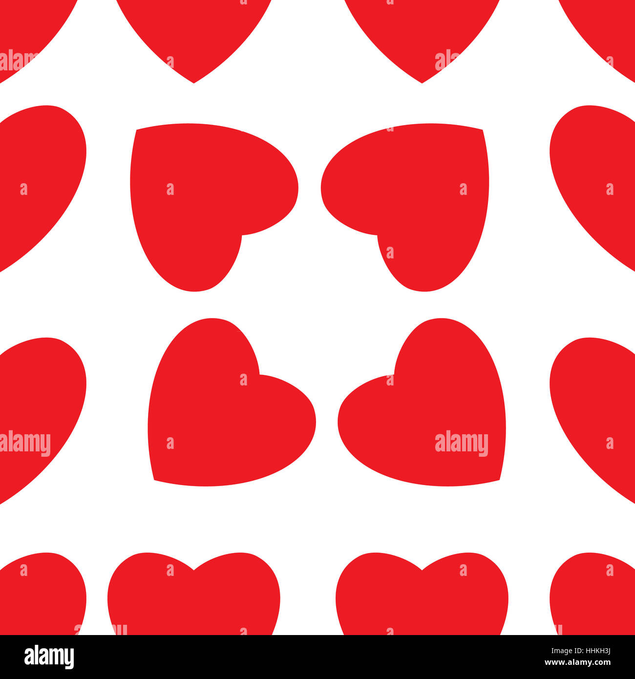 Seamless texture of red hearts. Illustration on white background Stock ...