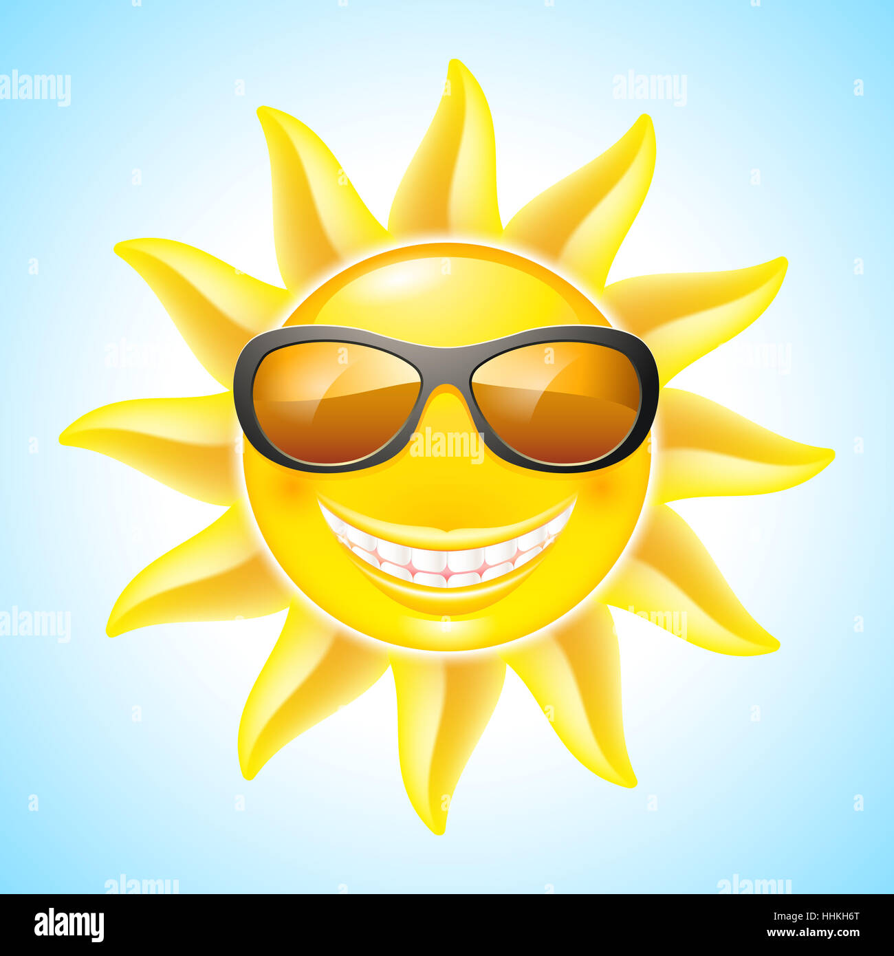 Cartoon smiling sun characters sunglasses hi-res stock photography and ...