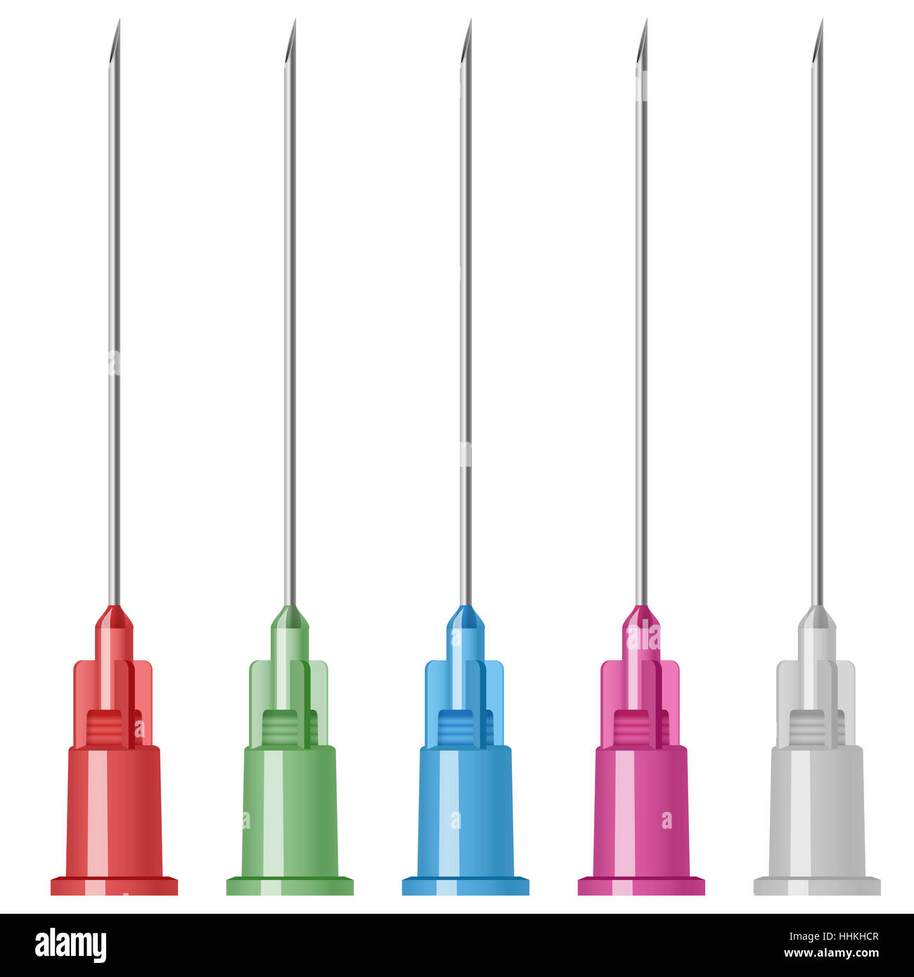 Medical needles. Illustration on white background Stock Photo - Alamy