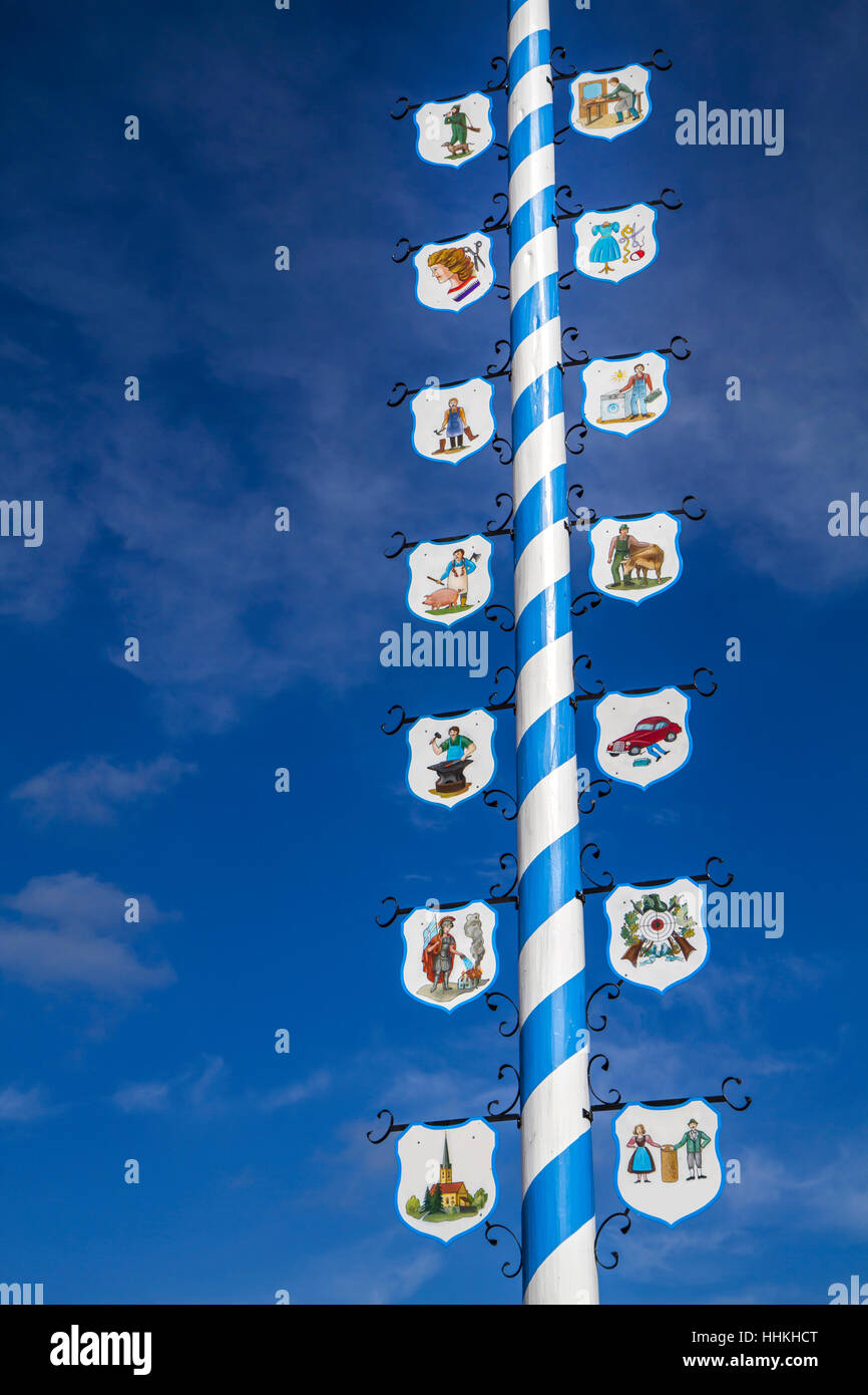 traditional maypole on a farm,bavaria Stock Photo - Alamy