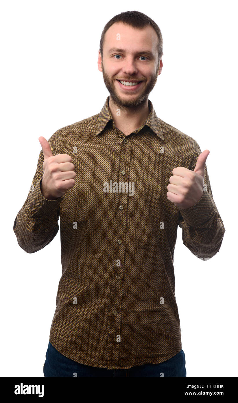 man showing thumbs up Stock Photo - Alamy