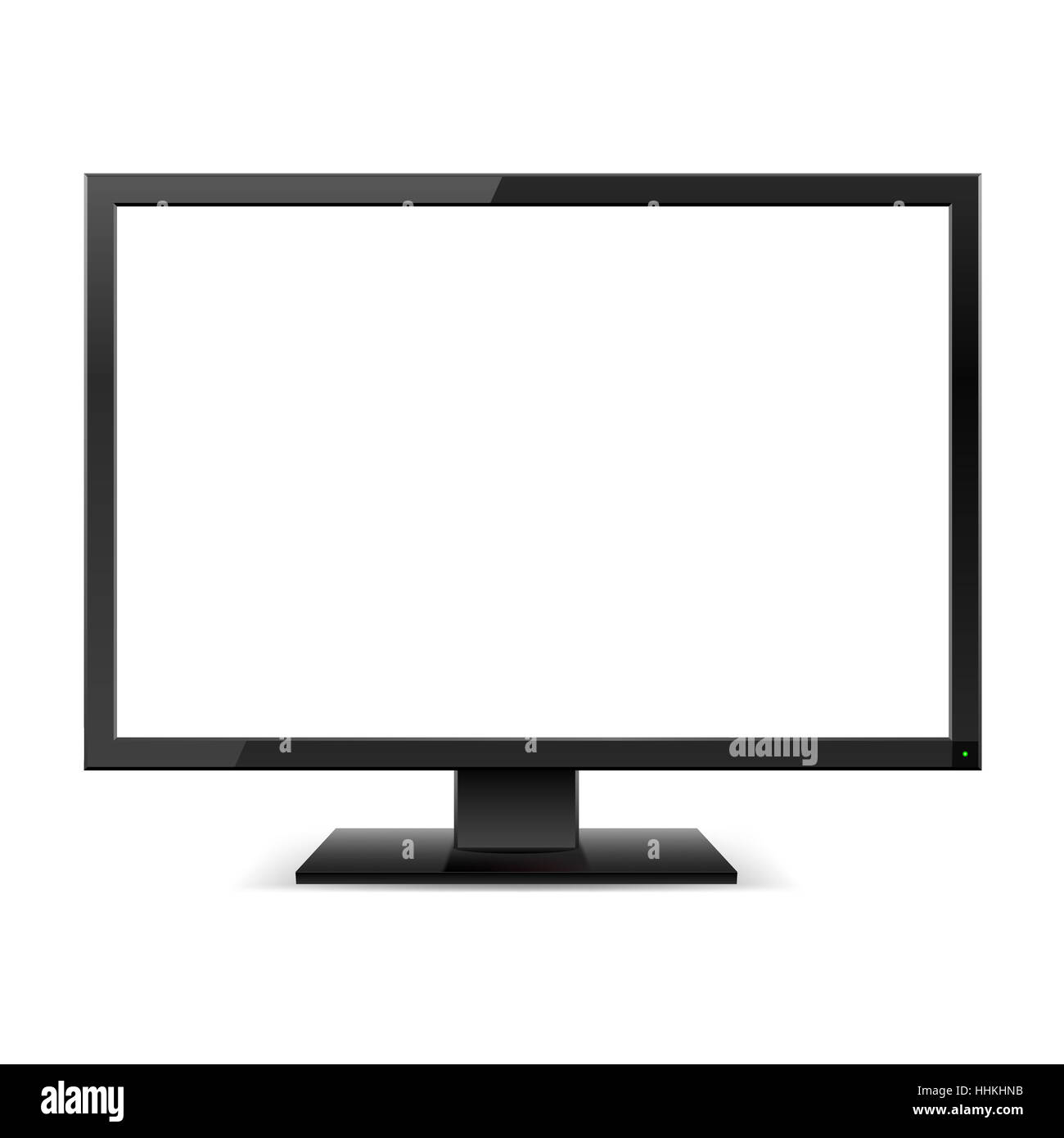 LCD TV monitor with a white screen. Illustration on white background ...