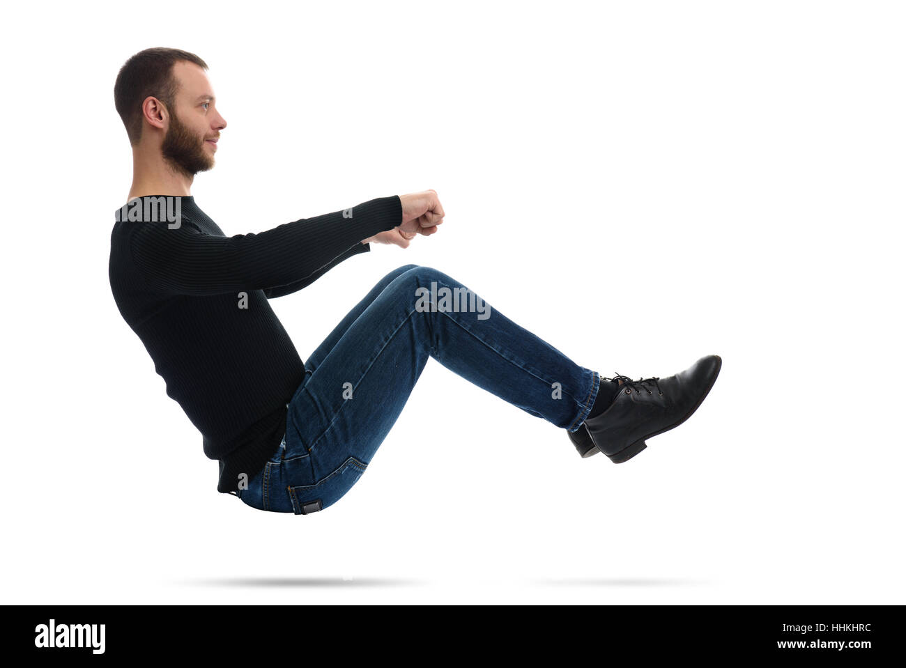 Man seated profile Cut Out Stock Images & Pictures - Alamy