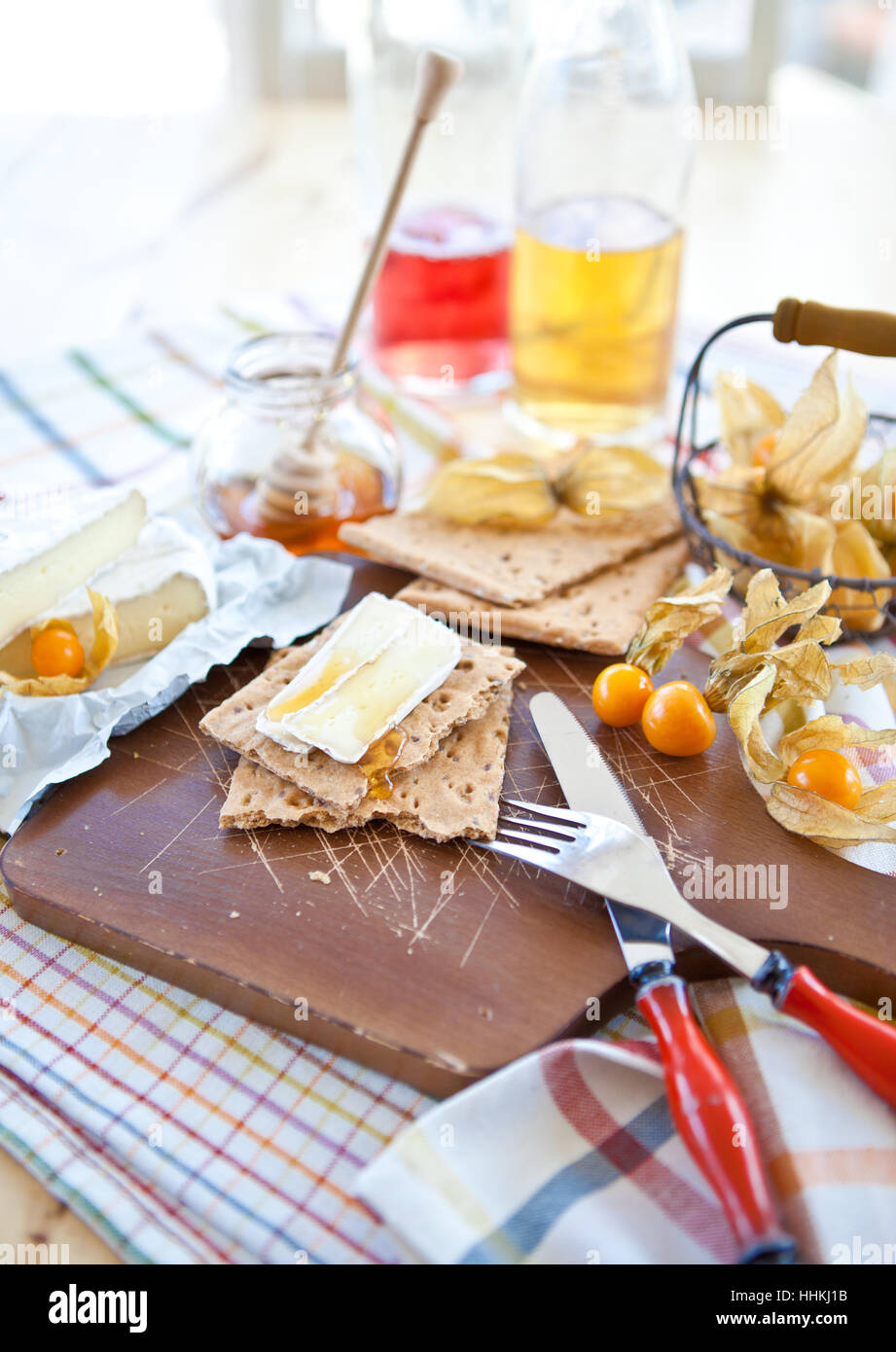food, aliment, bread, fruit, disc, fork, ruby coloured, bottles ...