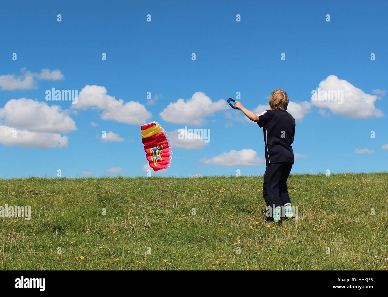 child can fly kites Stock Photo - Alamy