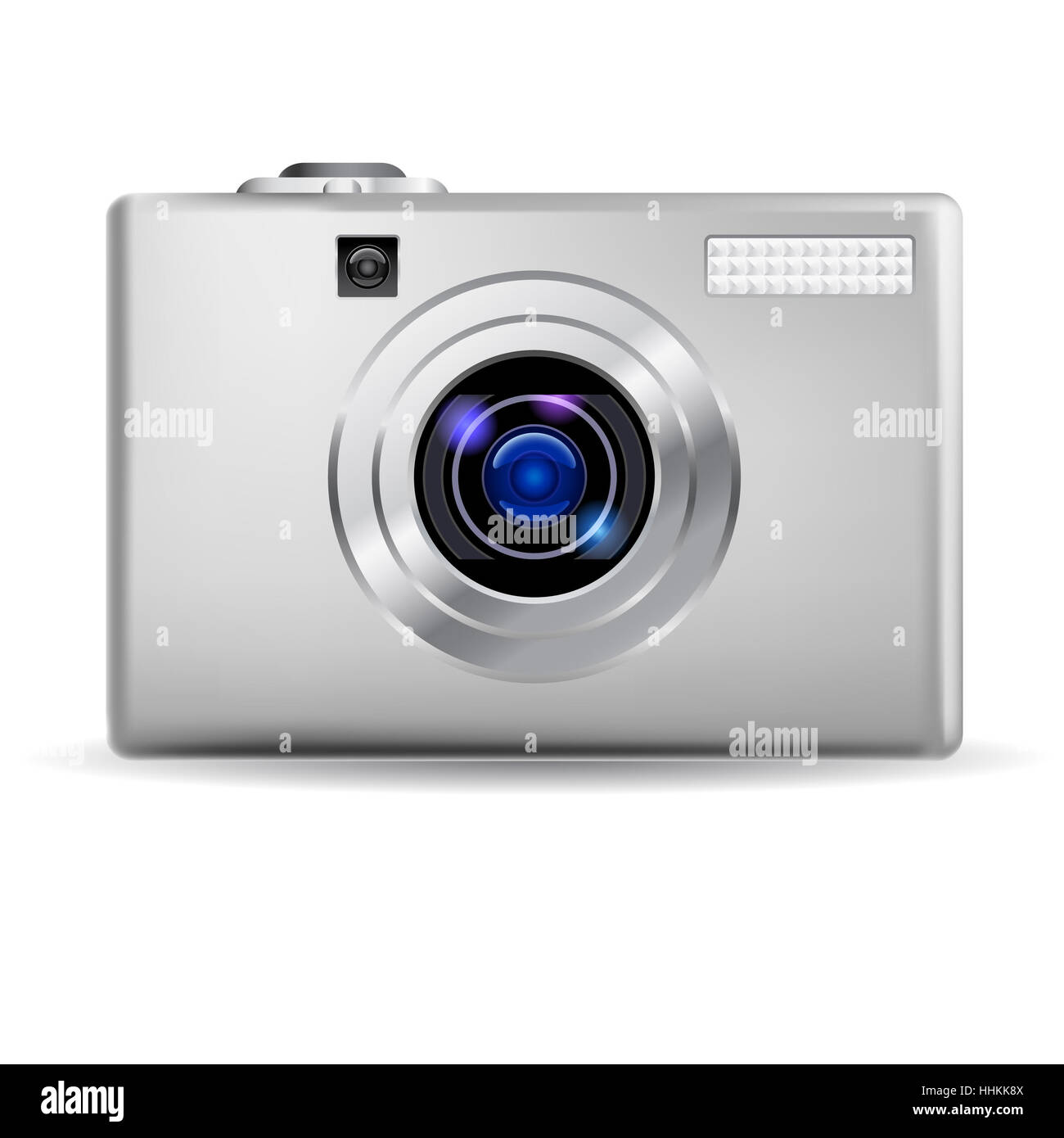 Simple digital camera. Illustration on white background Stock Photo - Alamy