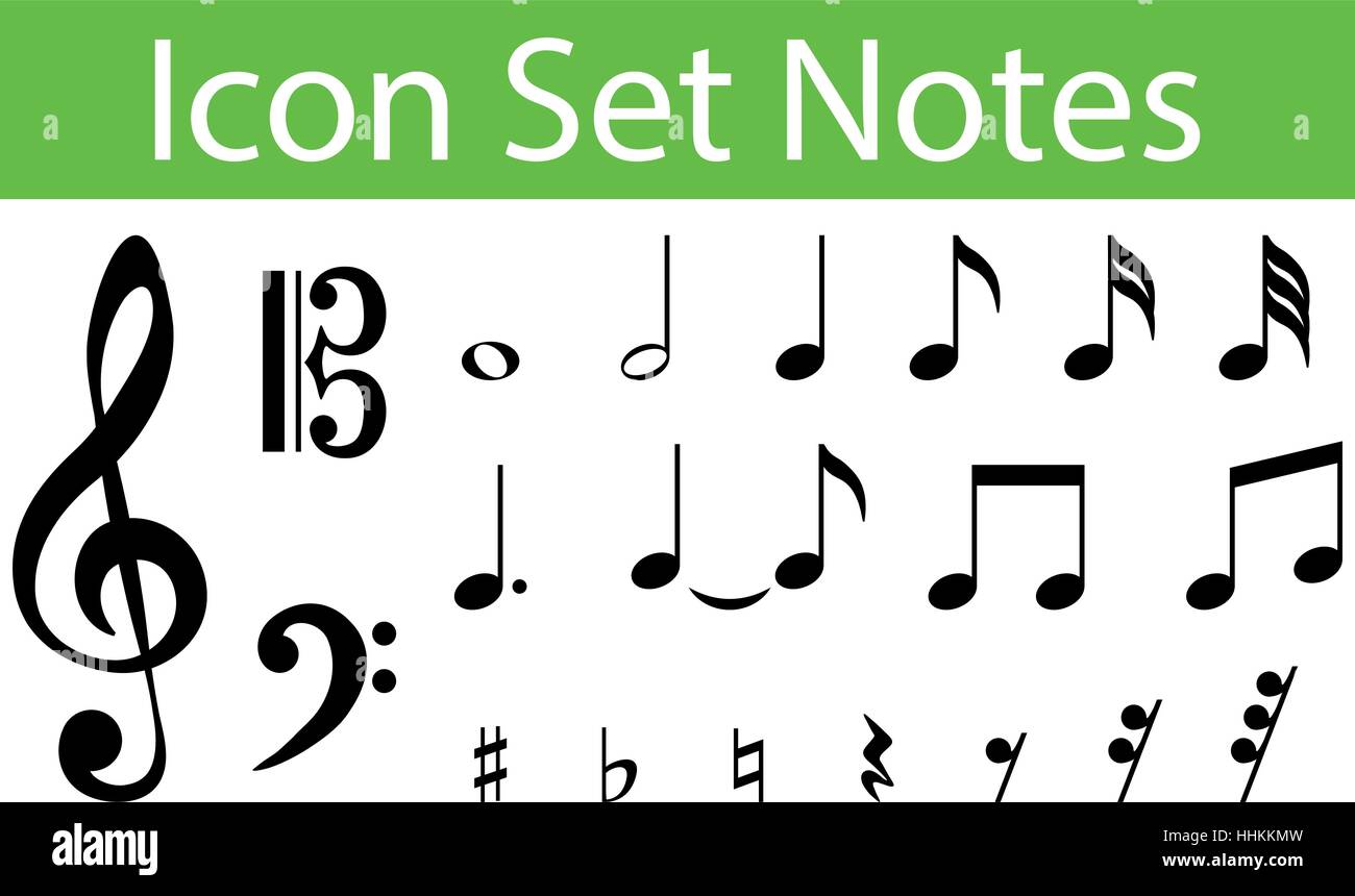 Icon Set Notes I with 20 icons for the creative use in graphic design ...