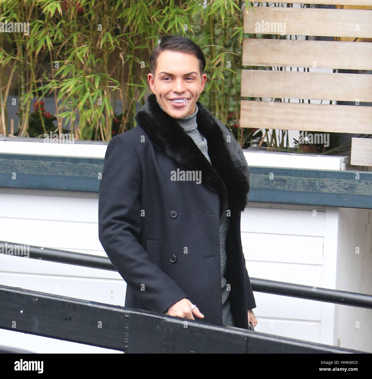 Bobby Norris and his dog outside ITV Studios Featuring: Bobby Norris ...
