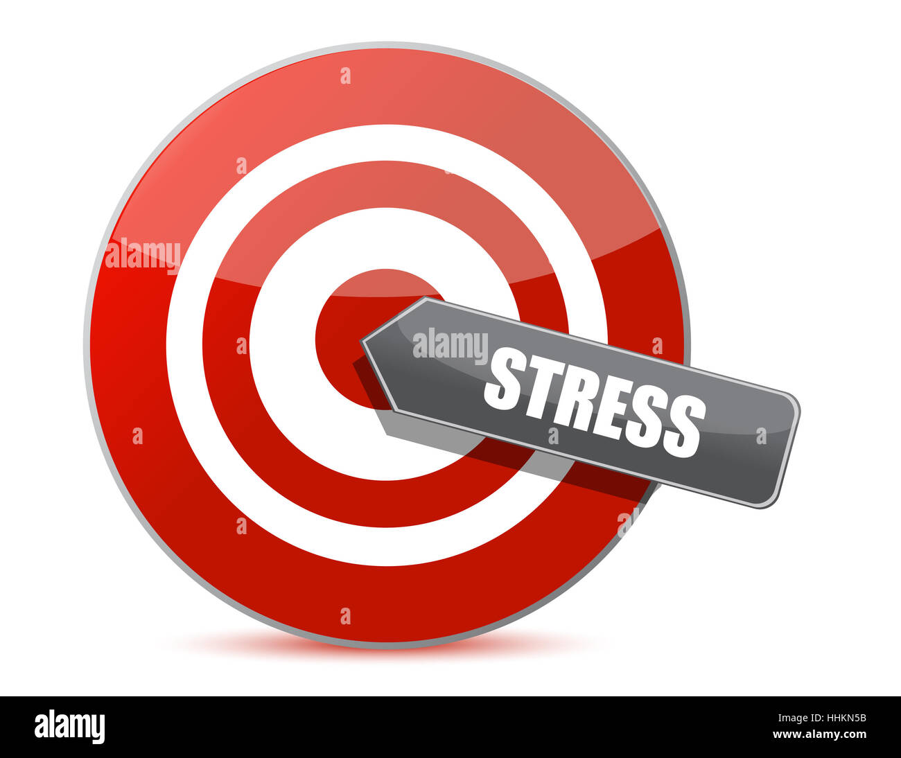 Target stress bulls eye illustration design over white Stock Photo - Alamy
